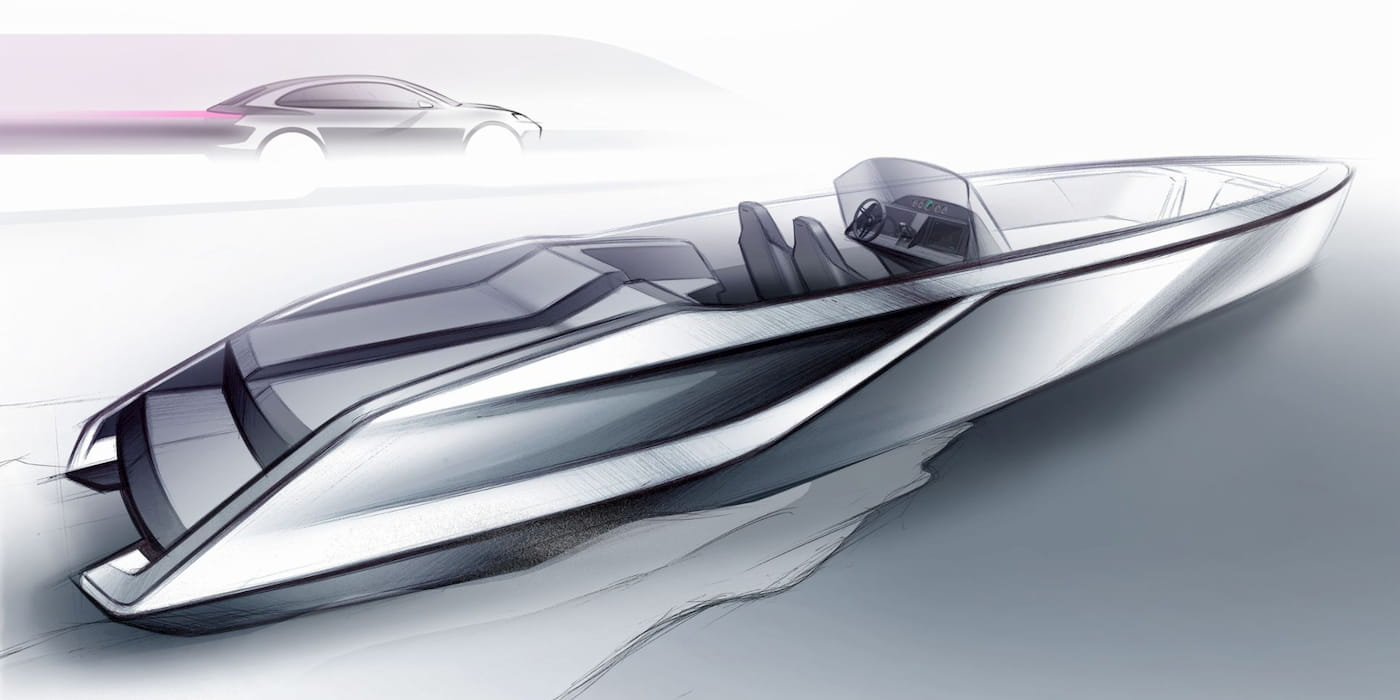 Porsche develops an electric sports boat using next-gen Macan EV drive ... Porsche develops an electric sports boat using next-gen Macan EV drive ...